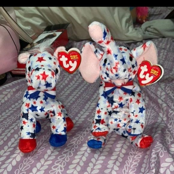 Ty | Toys | Ty Beanie Babies Righty And Lefty | Poshmark